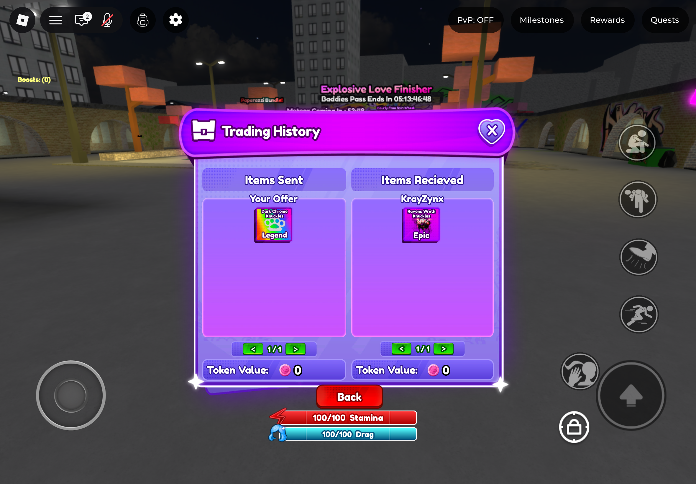Raise Dark Chrome Knuckles - Value Proofs | Bloxtsar